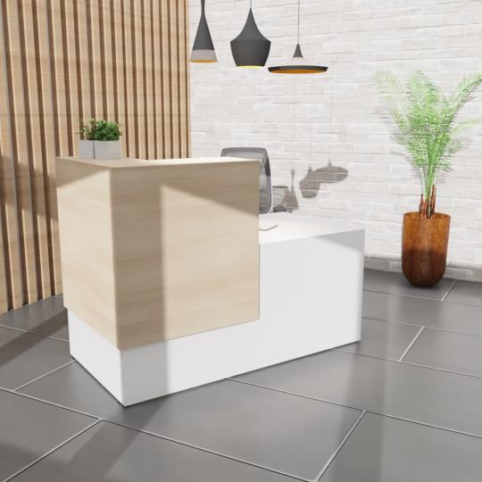 Comptoir accueil avec réhausse d'angle - BD Mobilier