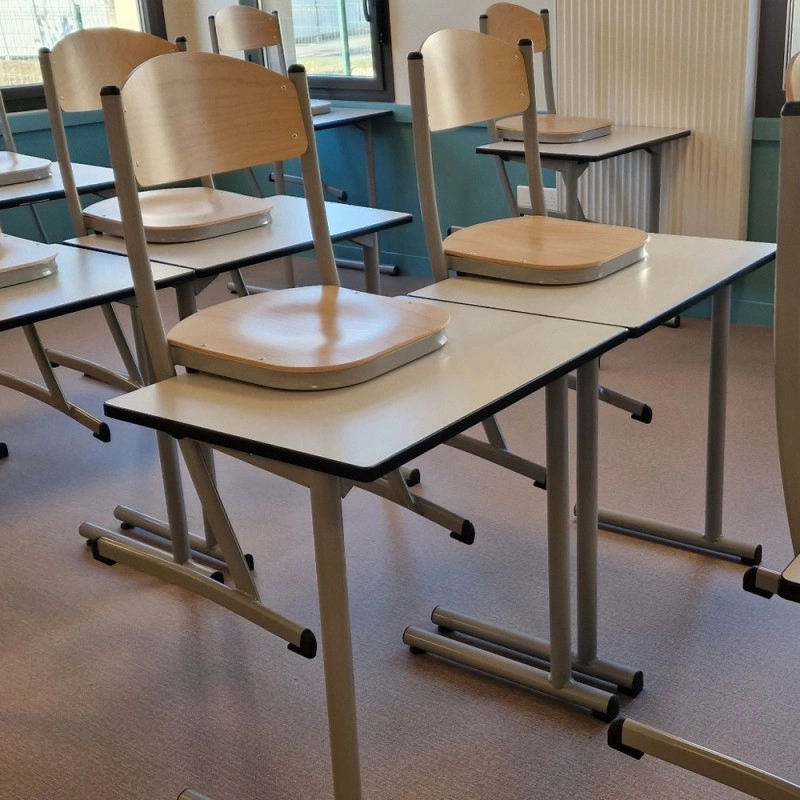 Chaise scolaire + table scolaire 1 place T6 | BD Mobilier